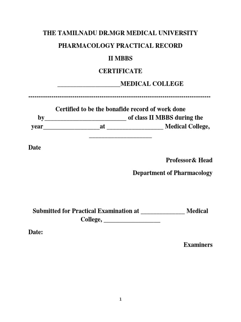 mbbs2 Pharmacology Record-17072017 | PDF | Medical Prescription ...