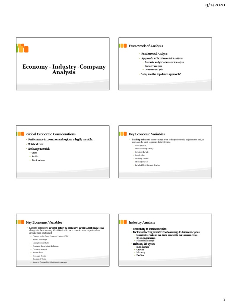 Economic and Industry Analysis | PDF | Business Cycle | Economic Indicators