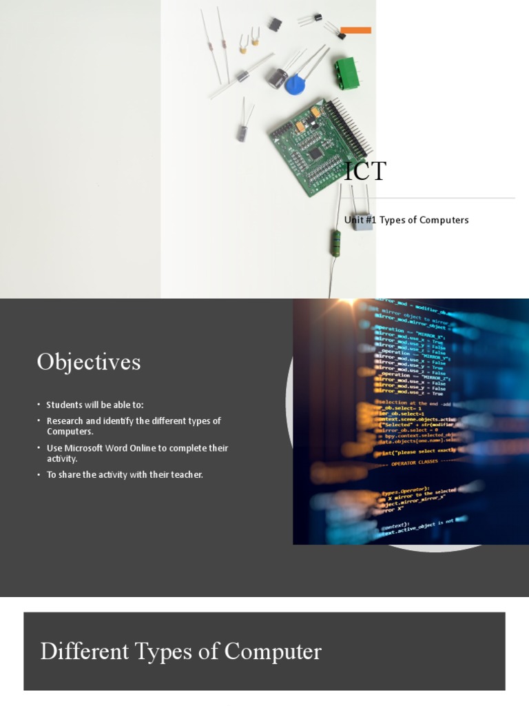 Grade 8 Types of Computer | PDF