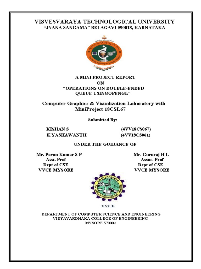 Visvesvaraya Technological University: Computer Graphics ...