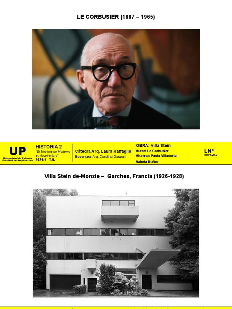 Villa Stein: Arquitectura de Le Corbusier | PDF | Estética | Diseño ...