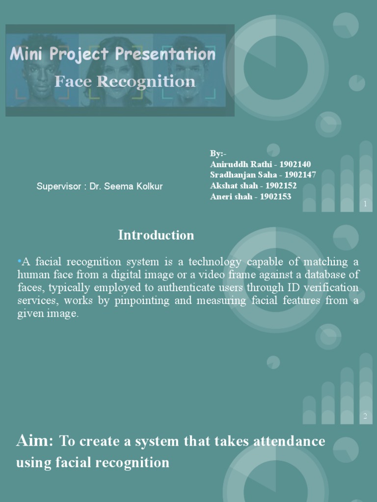 Mini Project Presentation: Face Recognition | PDF | Authentication ...