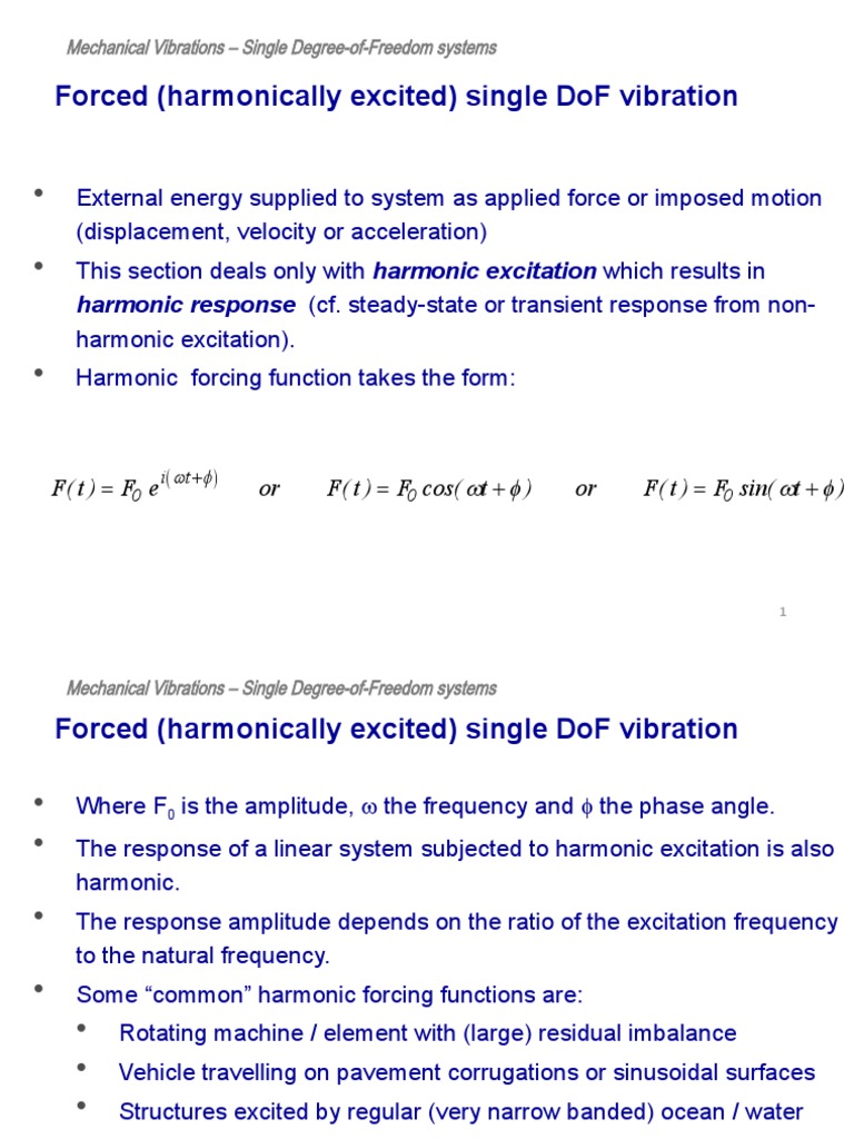 Harmonic Vibration Analysis | PDF | Damping | Motion (Physics)