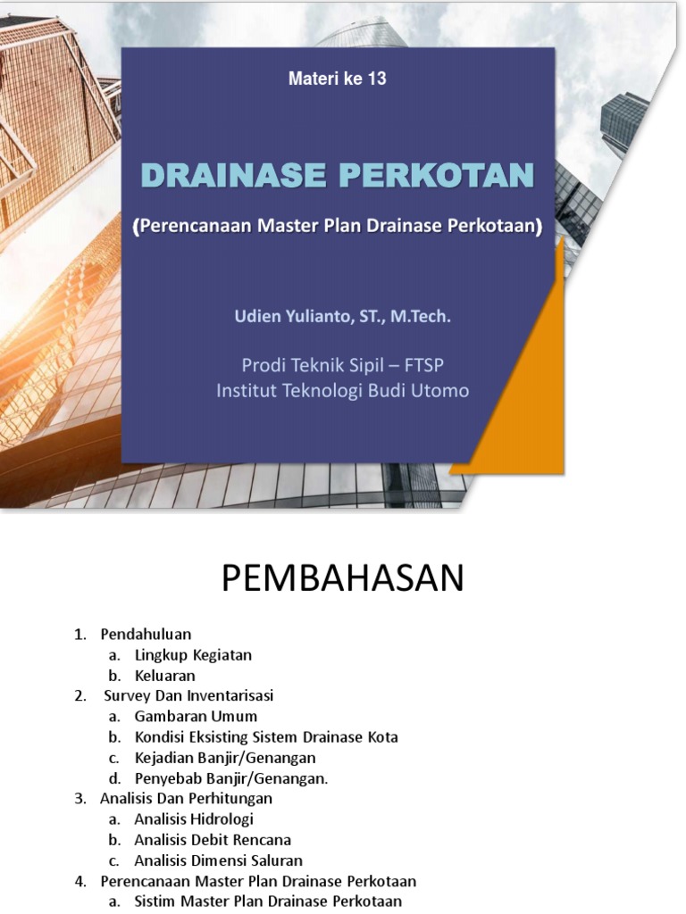 Drainase Perkotaan - Master Plan | PDF