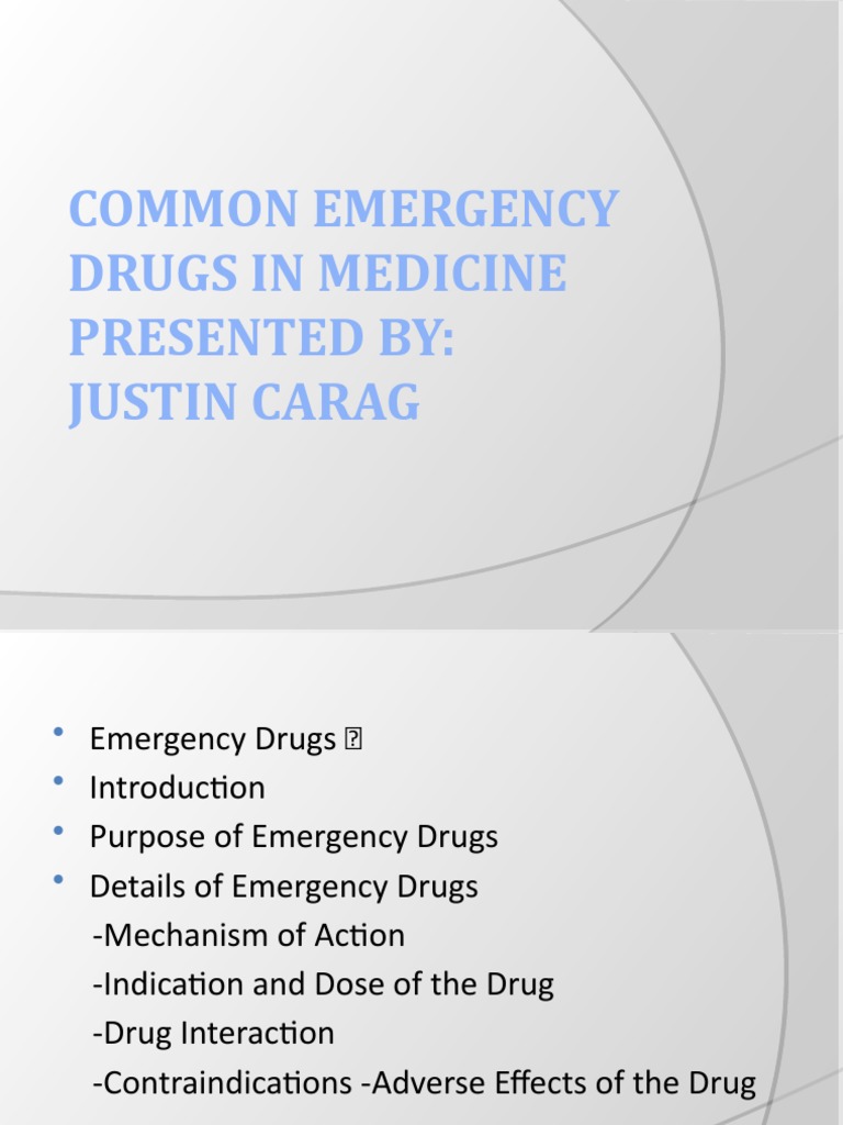 Emergency Drugs in Labor Room | PDF | Heart | Medicine
