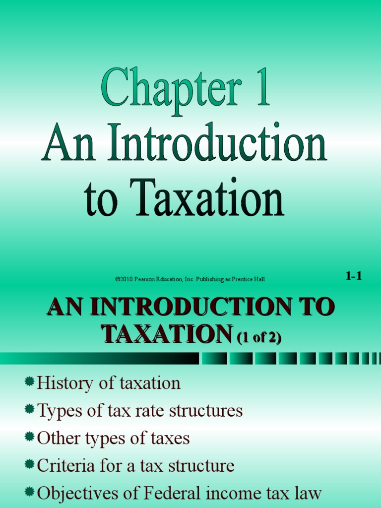 Introduction To Taxation | PDF | Taxation In The United States | Taxes