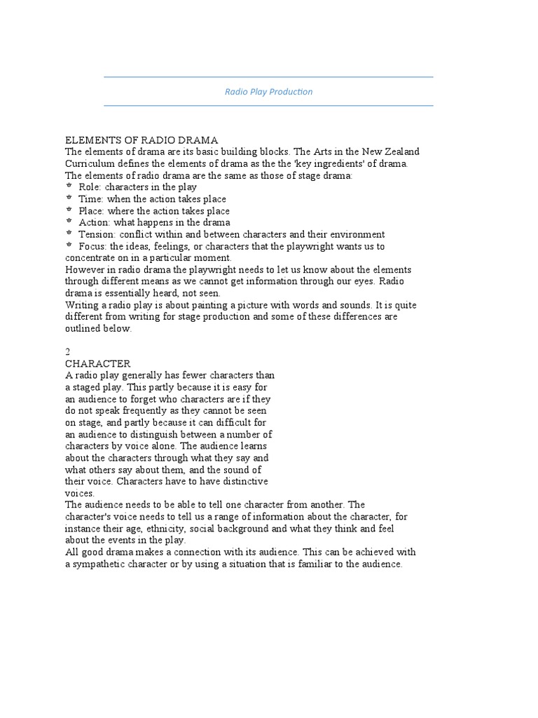 Radio Play Production | PDF | Art