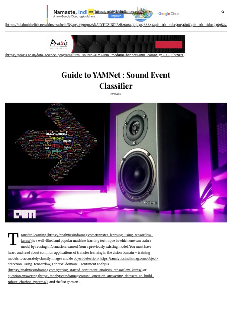 Guide To YAMNet - Sound Event Classifier | PDF | Machine Learning | Statistical Classification