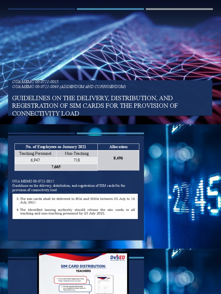 Guidelines On The Delivery, Distribution, and Registration of Sim Cards ...
