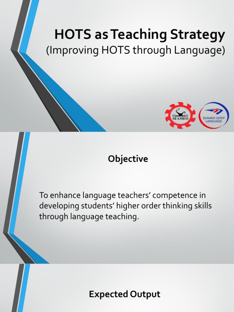 VICON 1 - HOTS As Teaching Strategy | PDF | Question | Educational ...