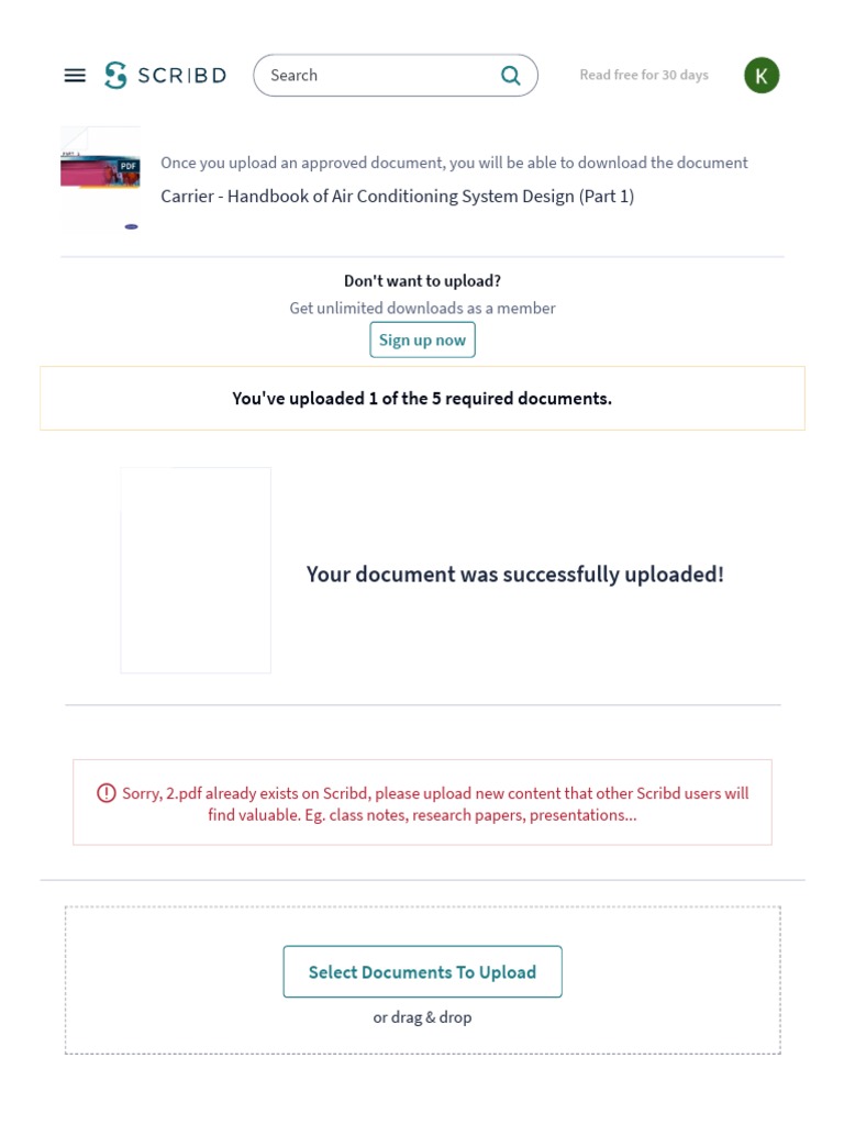 Carrier - Handbook of Air Conditioning System Design (Part 1) | PDF
