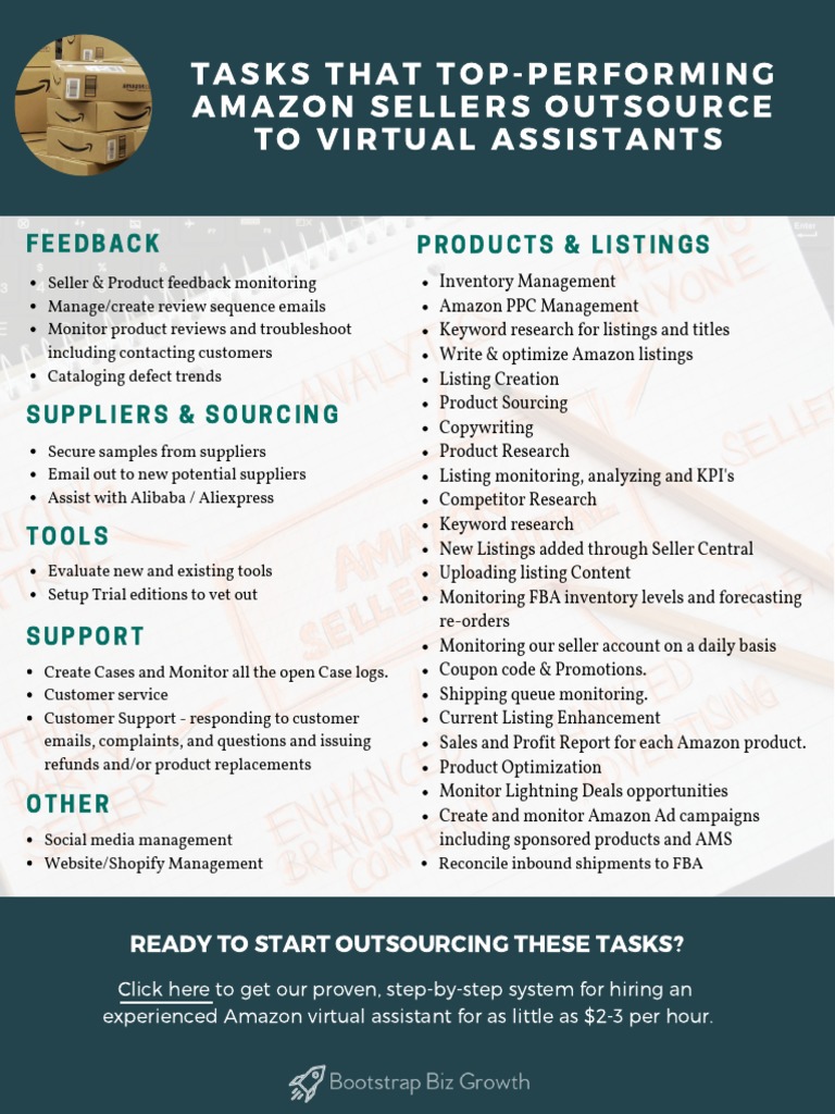 Amazon Seller Virtual Assistant Task List | PDF | Business