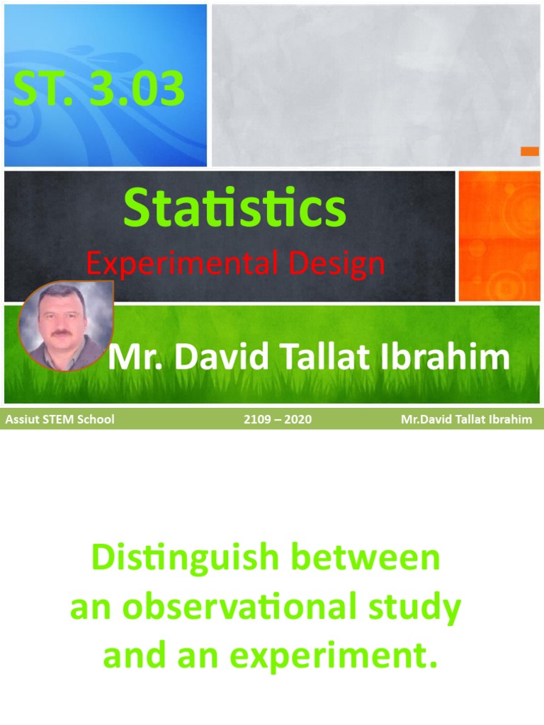 Statistics: Experimental Design | PDF | Experiment | Statistics