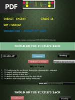 The World On The Turtle's Back Worksheet | PDF