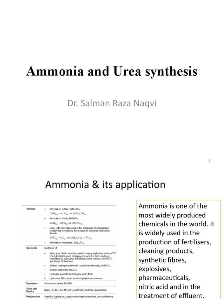 Ammonia and Urea Synthesis | PDF | Urea | Ammonia