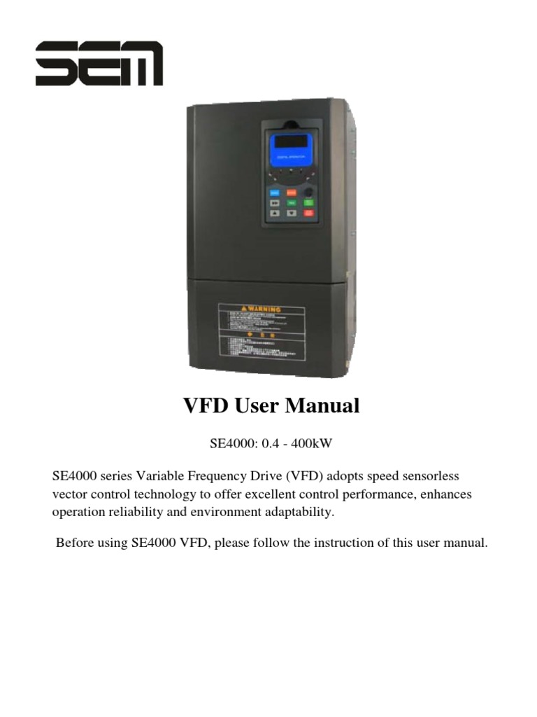 VFD User Manual | Download Free PDF | Electric Motor | Electromagnetism