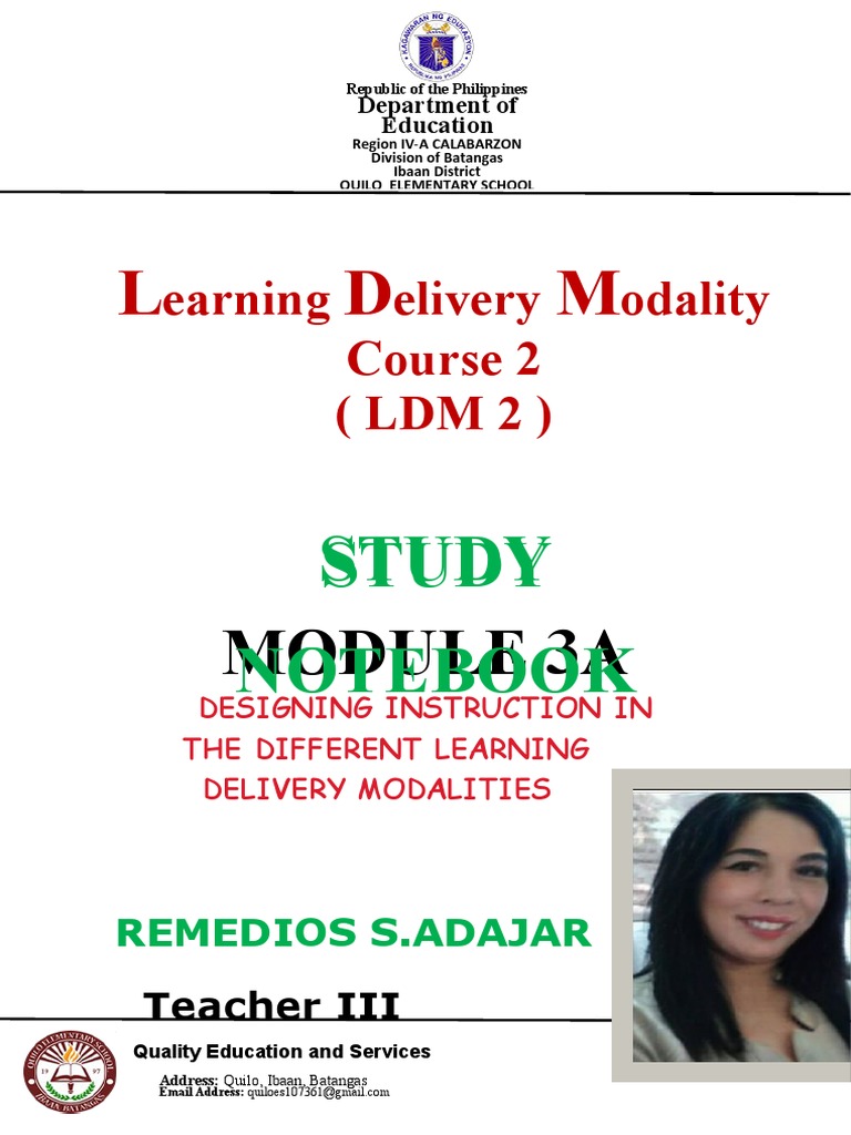 C. Ldm2 Module 3a Answers Remedios Adajar Final Na | PDF | Distance Education | Learning