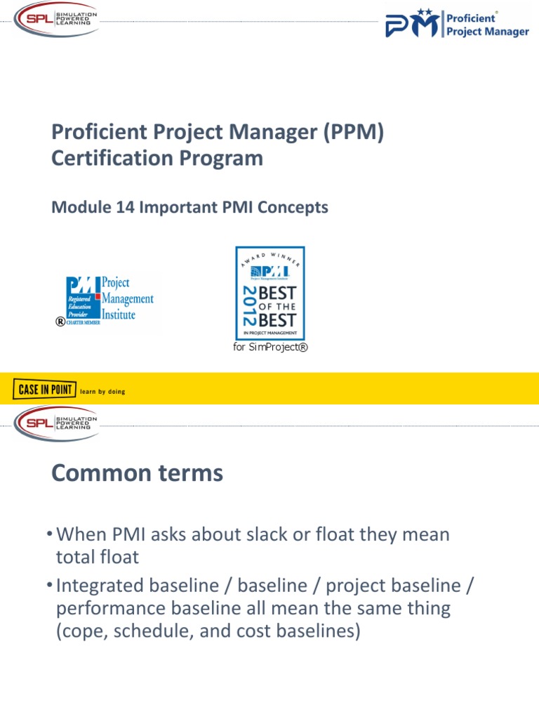 Proficient Project Manager (PPM) Certification Program: Module 14 ...