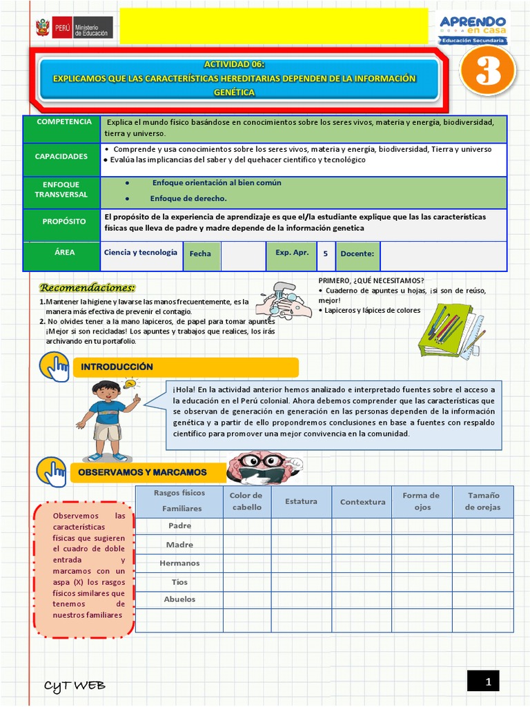 Eda5 Act6-Ct3 | PDF | Dominancia (Genética) | Genética