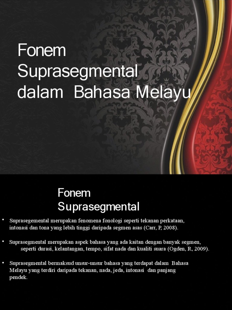6 Fonem Suprasegmental Dalam Bahasa Melayu | PDF | Seni & Disiplin Bahasa