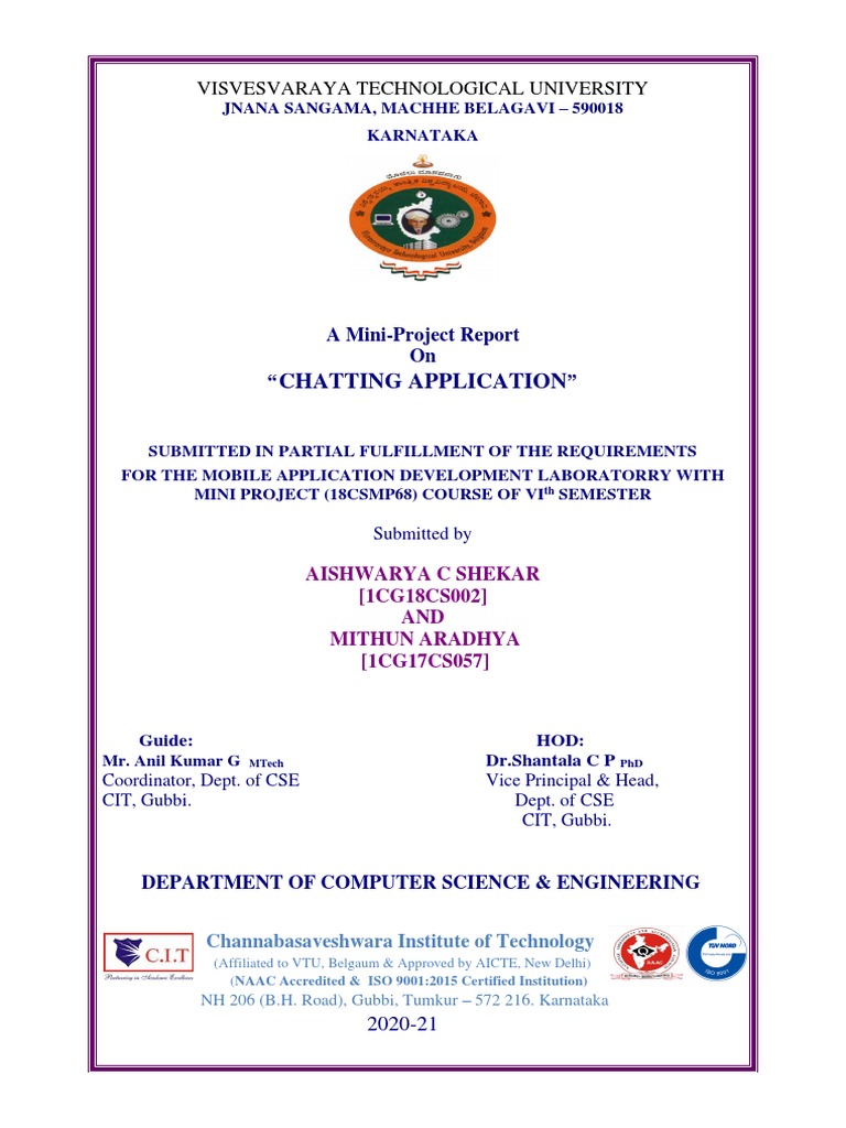 Final Report of Chatting App | PDF | Android (Operating System ...