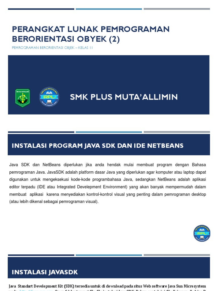 Instalasi Java SDK dan NetBeans IDE | PDF | Komputer
