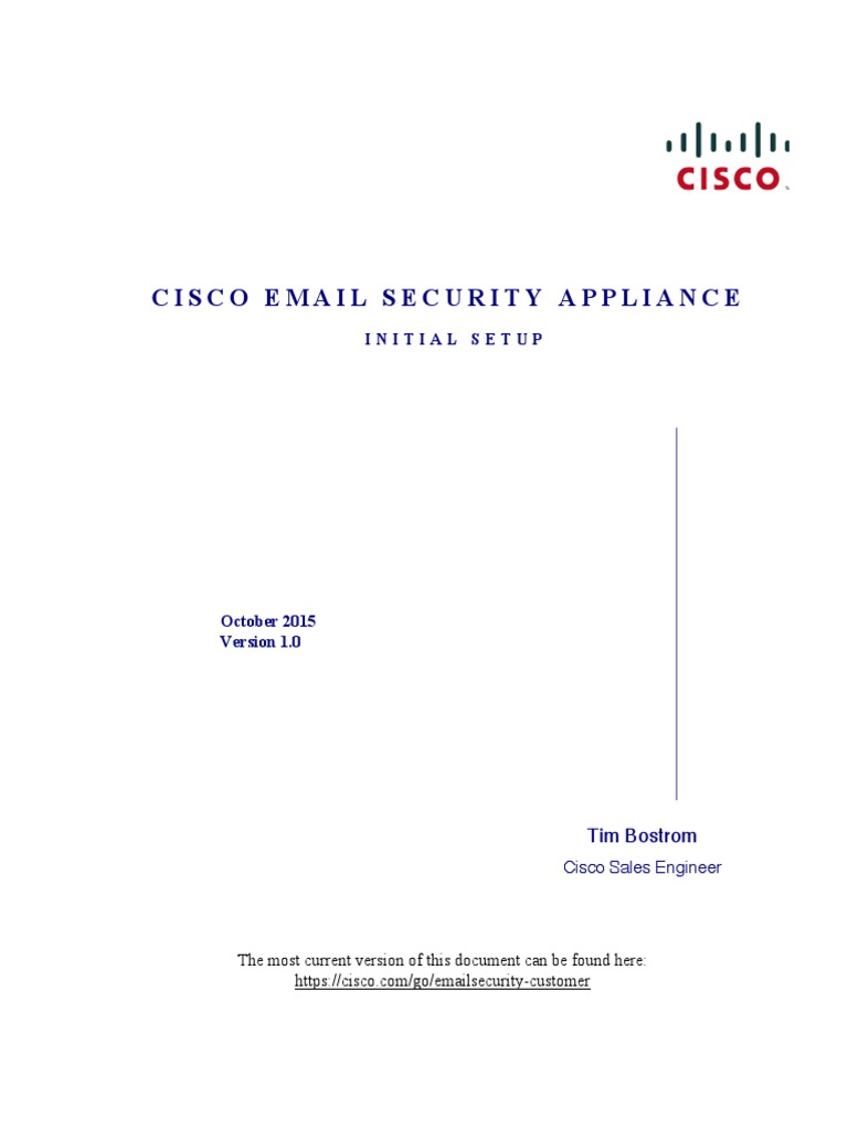 Cisco Email Security Appliance: Initial Setup | PDF | Domain Name ...