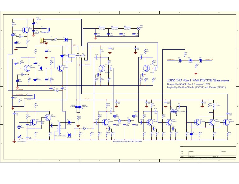 13TR-T4D 40m 1-Watt FT8 SSB Transceiver | PDF