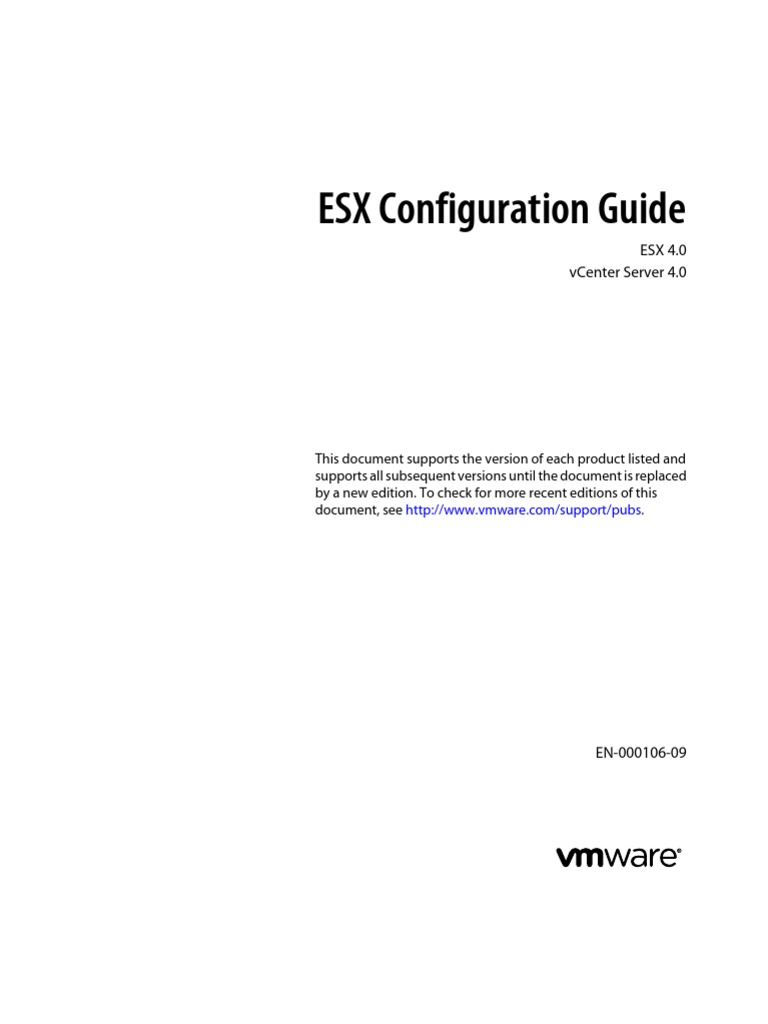 VSP 40 Esx Server Config | PDF | Ip Address | Computer Network
