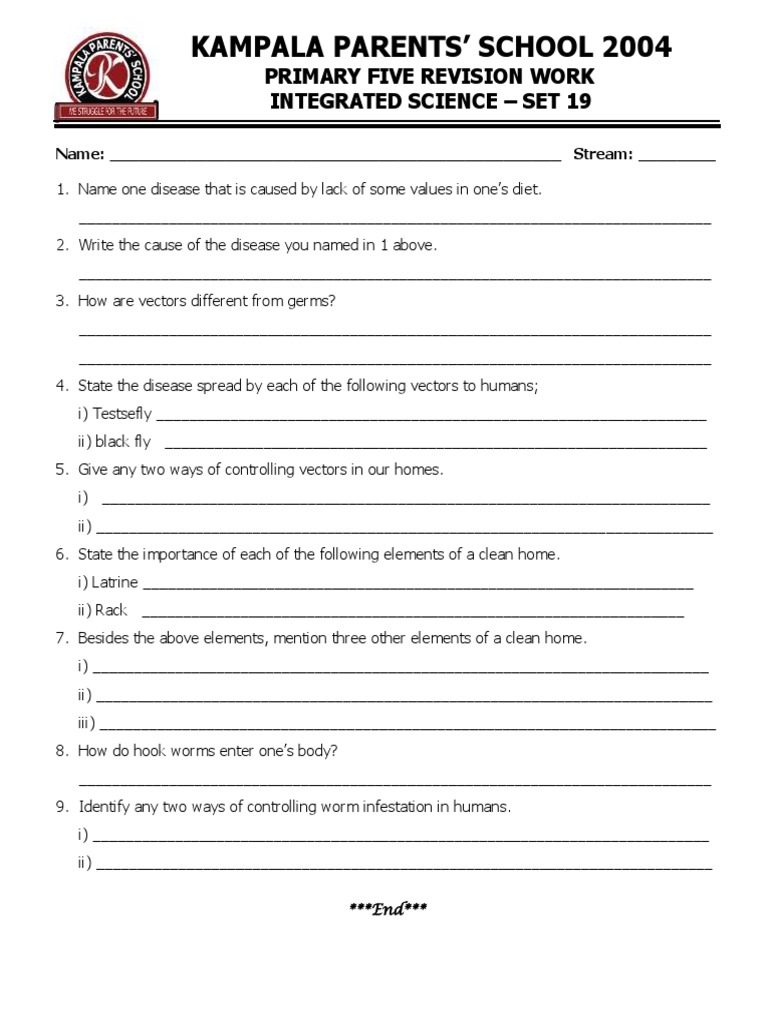 Primary Five - Set 19 | PDF