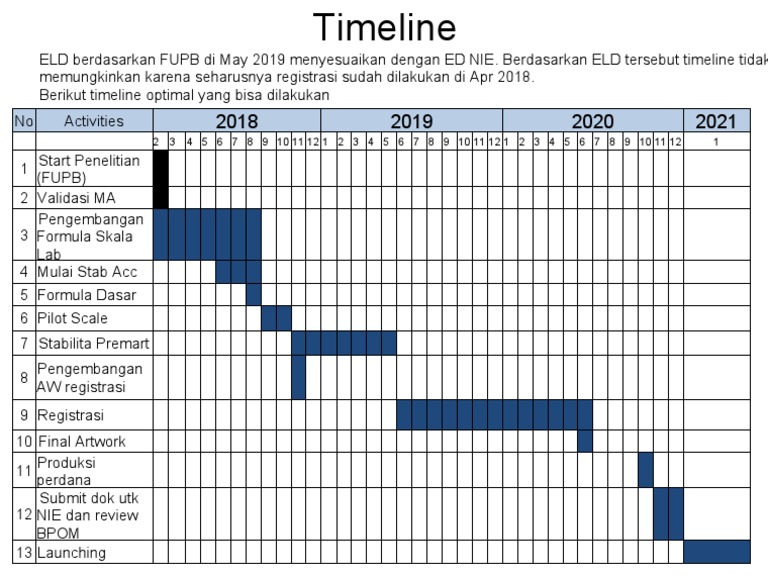 Contoh Timeline Pengembangan Produk | PDF