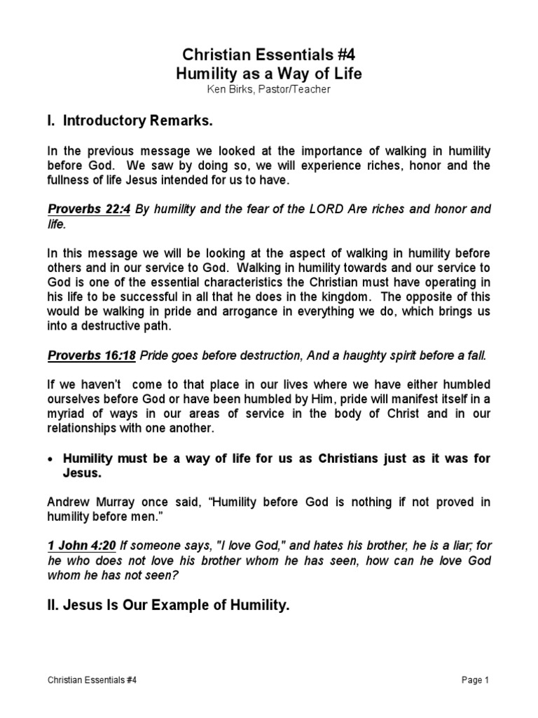 Christian Humility | PDF | Humility | Jesus