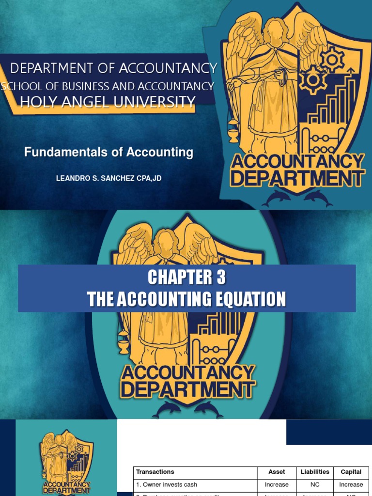 Department of Accountancy: Holy Angel University | PDF | Expense ...