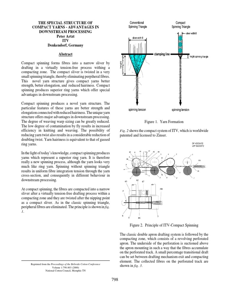 Advantages of Compact Yarn Structure in Downstream Processing | PDF ...