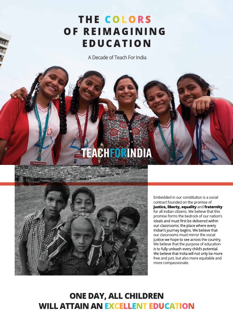 THE of Reimagining Education: A Decade of Teach For India | PDF ...