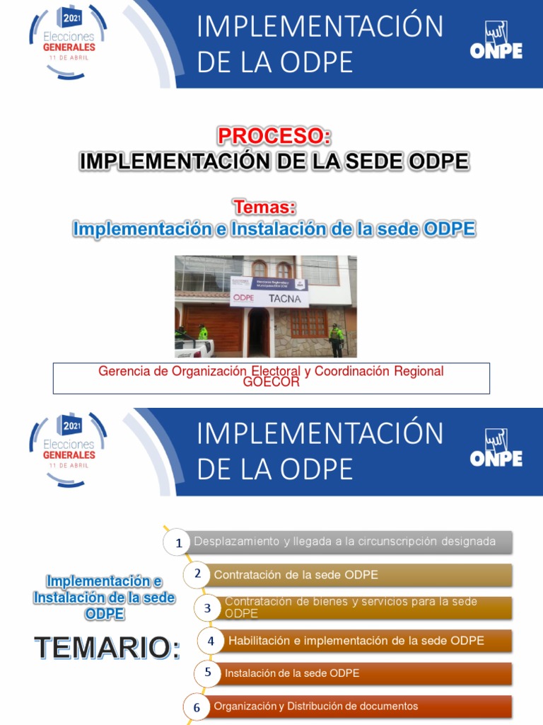 Implementacion de La ODPE | PDF