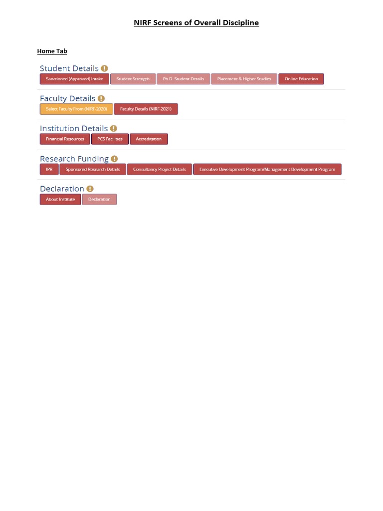 NIRF Ranking - User Manual - IR - 21 | PDF
