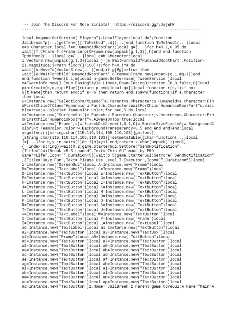 Jailbreak GUI Script | PDF | Flight | Firearms