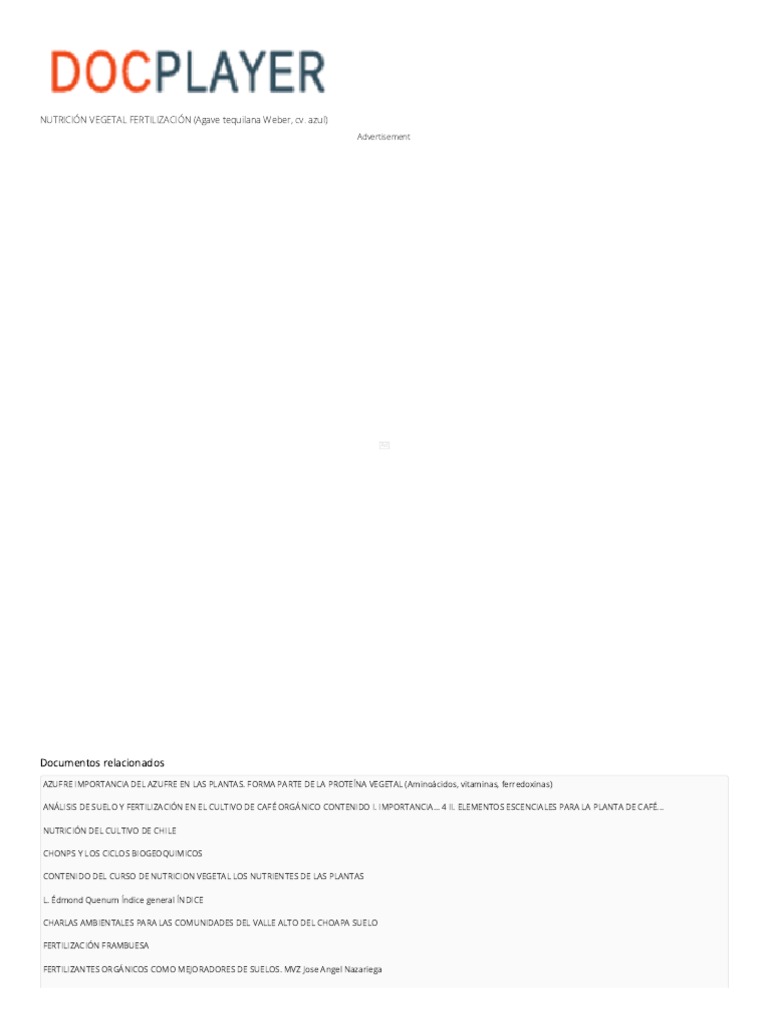 Docplayer Es Amp 56017657 Nutricion Vegetal Fertilizacion Agave Tequilana Weber CV Azul HTML ...