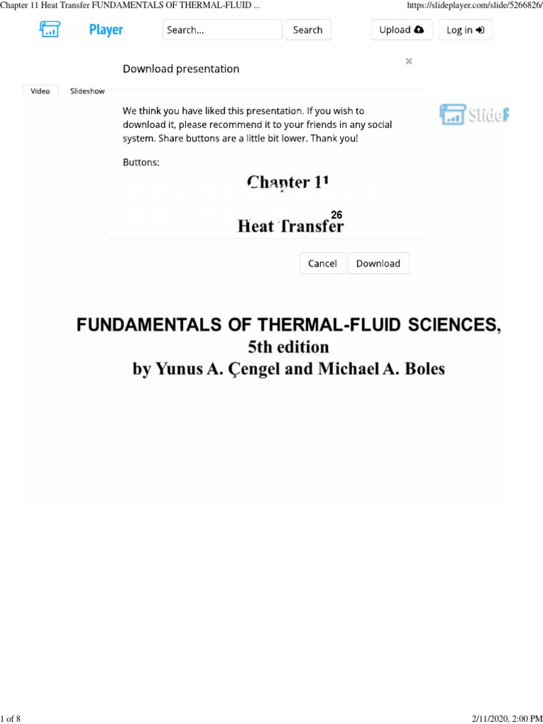 Chapter 11 Heat Transfer FUNDAMENTALS OF THERMAL-FLUID SCIENCES - 5th ...