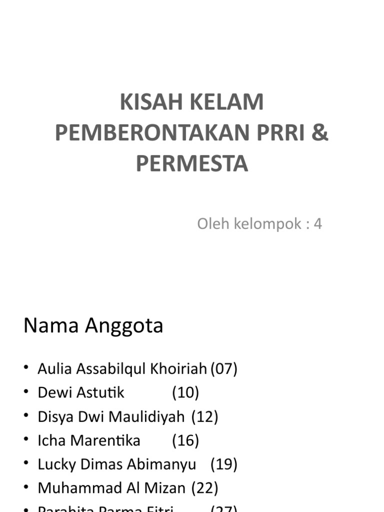 Prri Permesta PDF Free | PDF | Perjalanan
