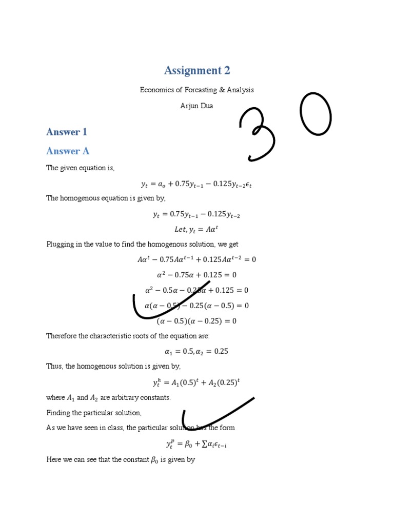 Assignment 2: Answer 1 | PDF | Applied Mathematics | Mathematics