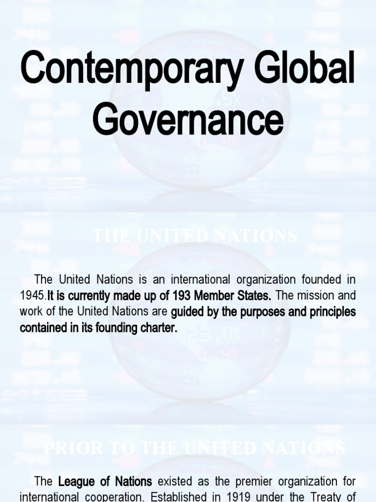 Contemporary Global Governance | Download Free PDF | United Nations ...