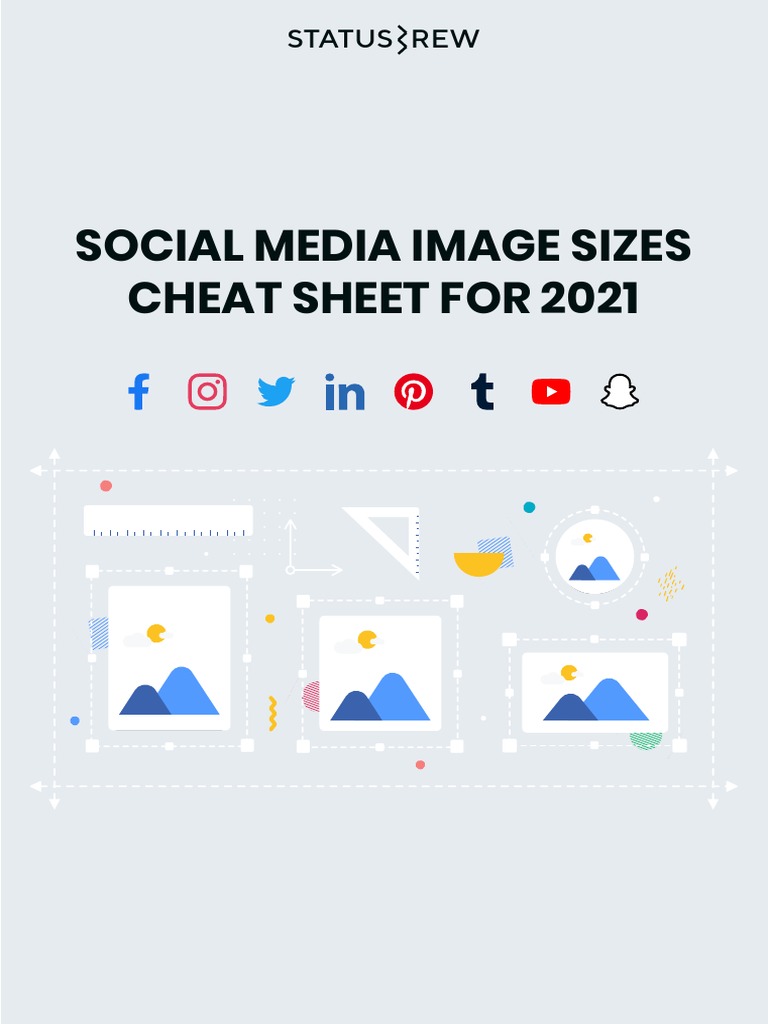 Social Media Image Sizes Cheat Sheet For 2021 | PDF | Pixel | Facebook