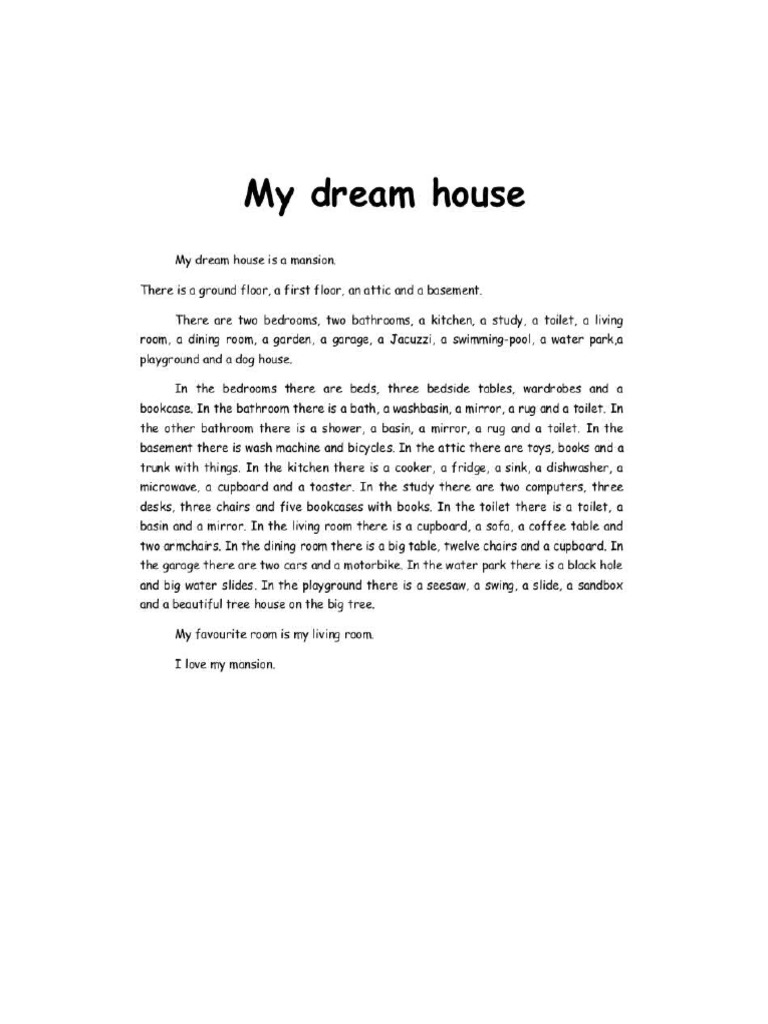 My Dream House | PDF | Home