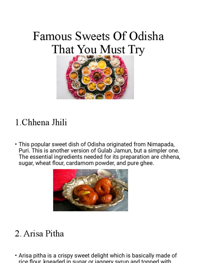 Famous Sweets of Odisha That You Must Try | PDF | Cooking, Food & Wine ...