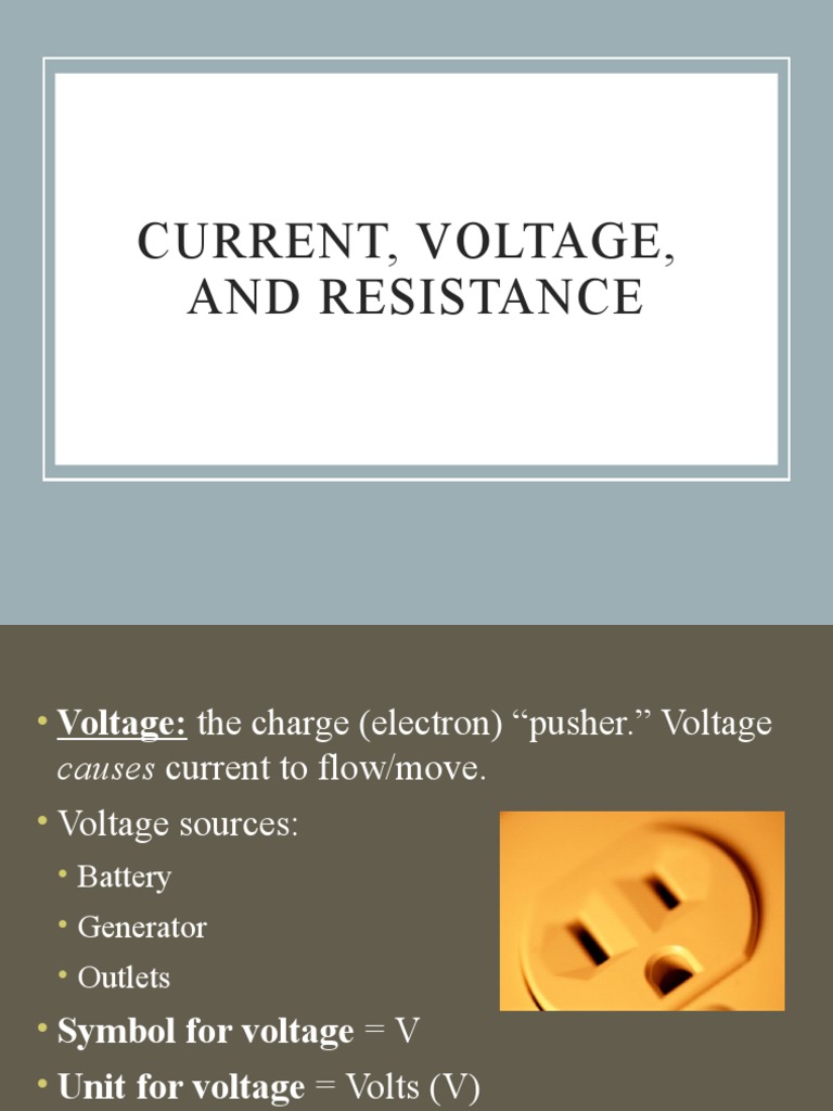 Current and Resistance | PDF | Electrical Resistance And Conductance ...