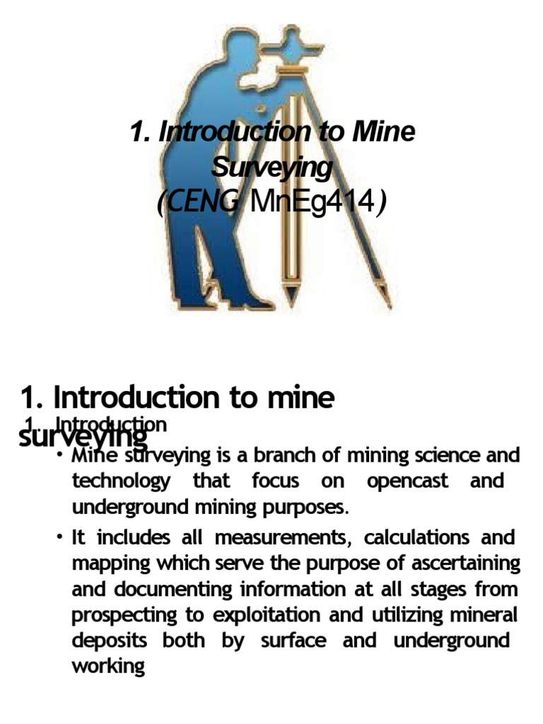 Introduction To Mine Surveying | PDF | Surveying | Map