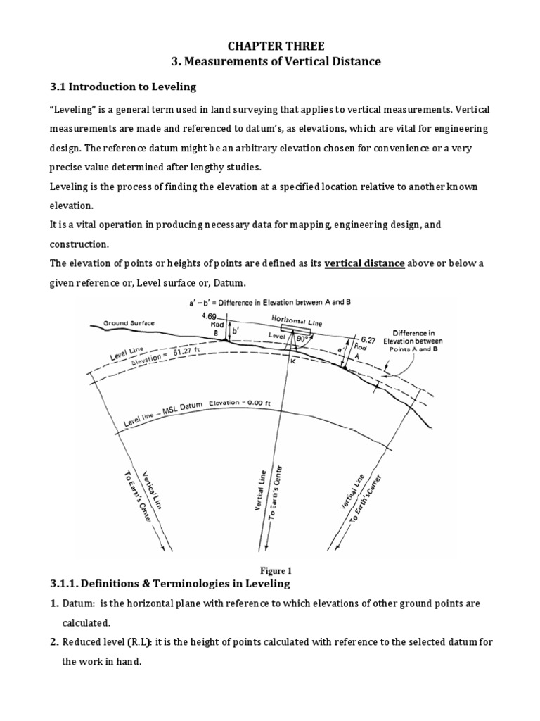 Chapter 3 MEASURING VERTICAL DISTANCE Last | PDF | Scientific ...