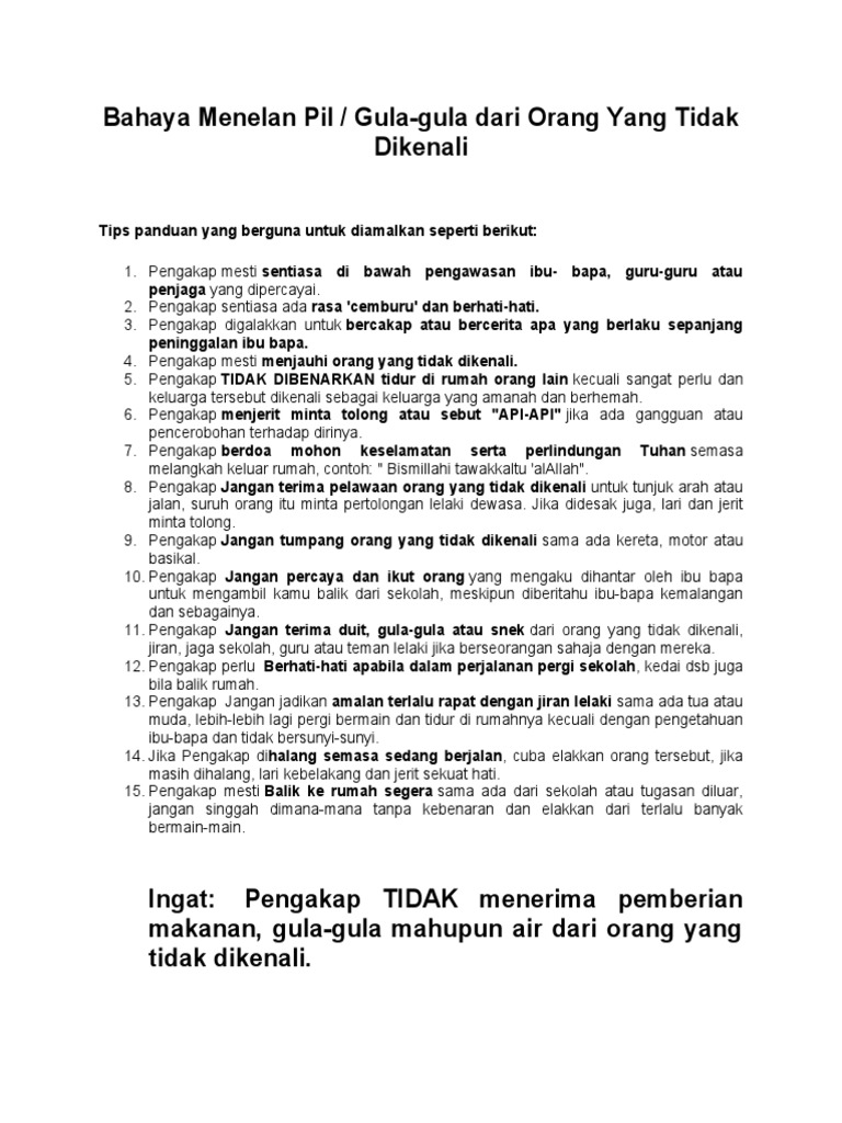 Bahaya Menelan Pil | PDF Bahaya Menelan Pil | PDF